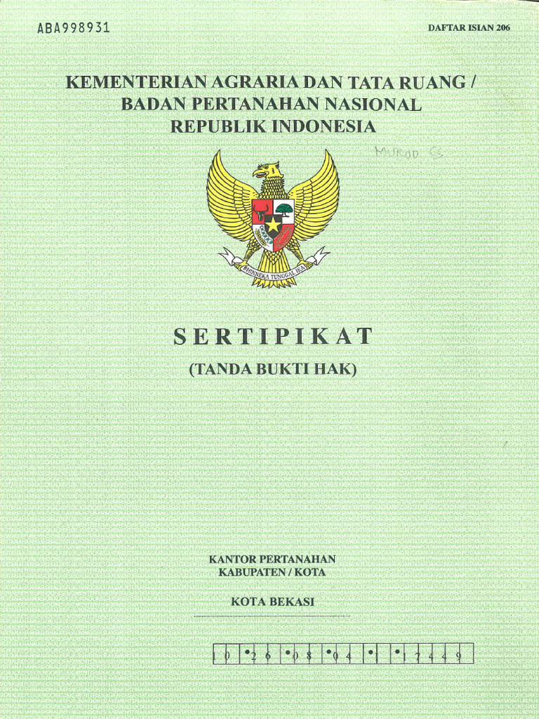 SERTIFIKAT 449 | PDF