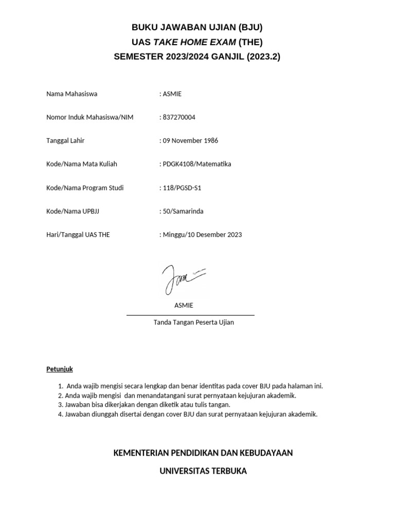 Bju 2023.2 Asmie 10 Des 2023 | PDF