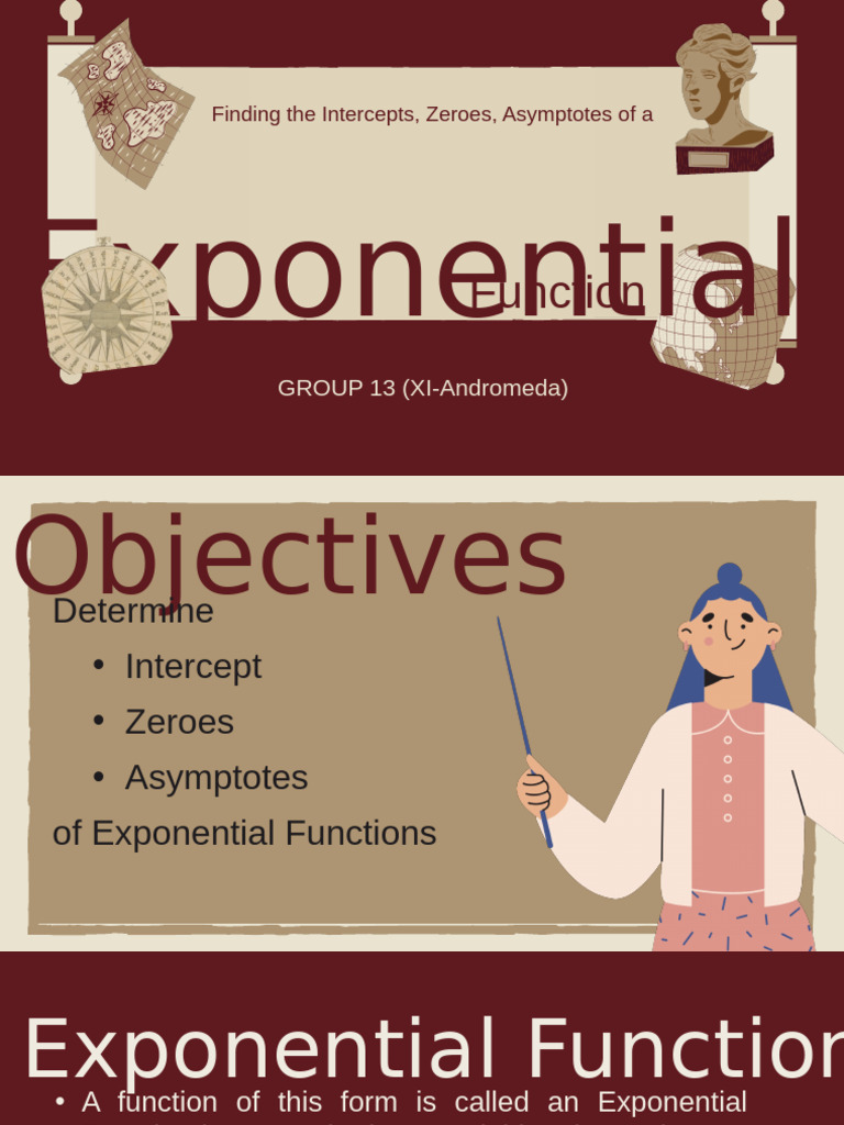 Determine The Intercepts, Zeroes, Asymptotes of An Exponential Function ...