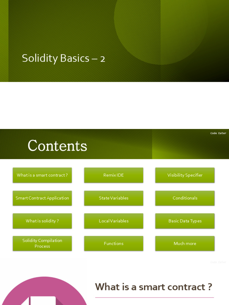 Solidity Basics - 2 | PDF Solidity Basics - 2 | PDF