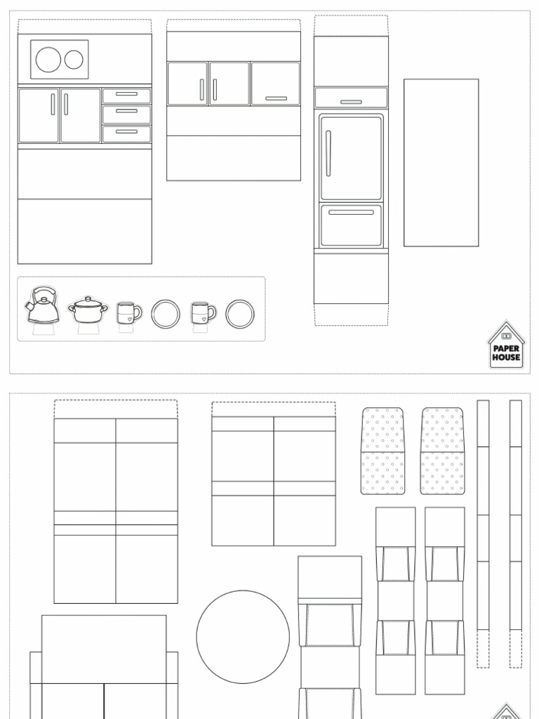 Easy Paper House - Coloring Pages | PDF