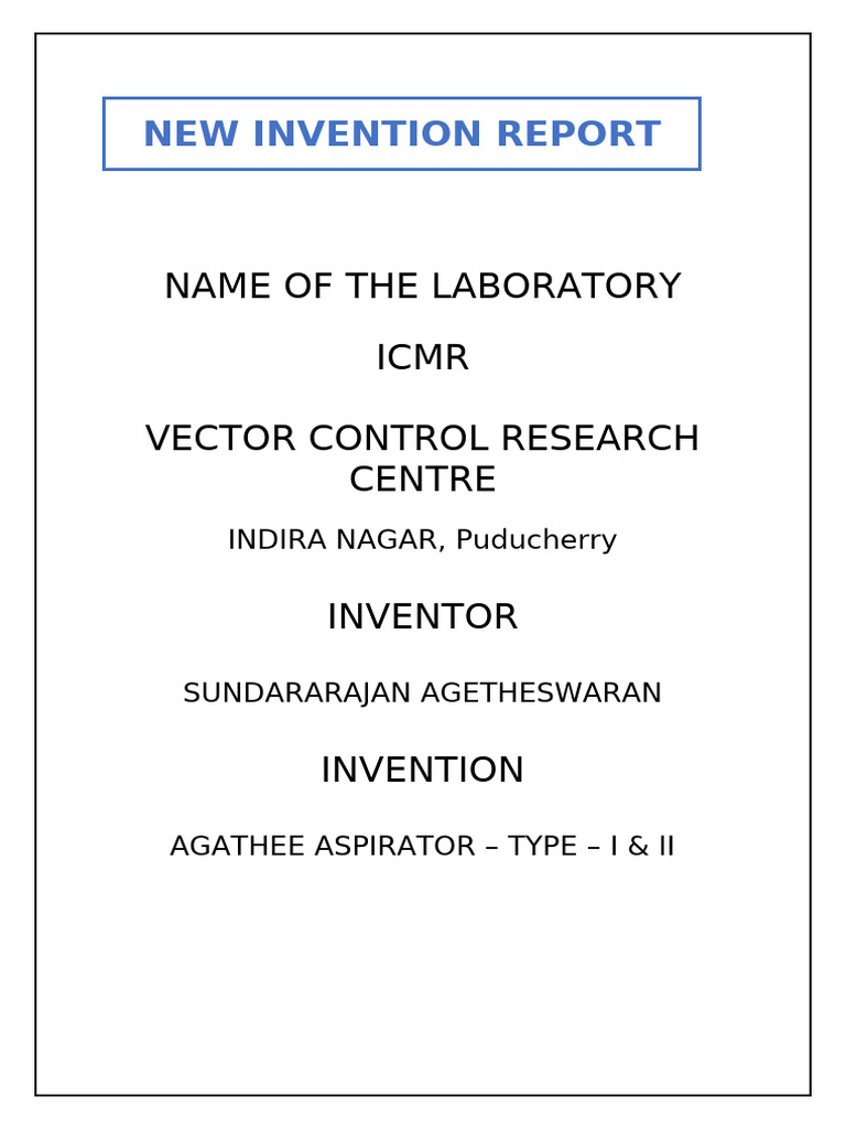 New Invention Report | PDF