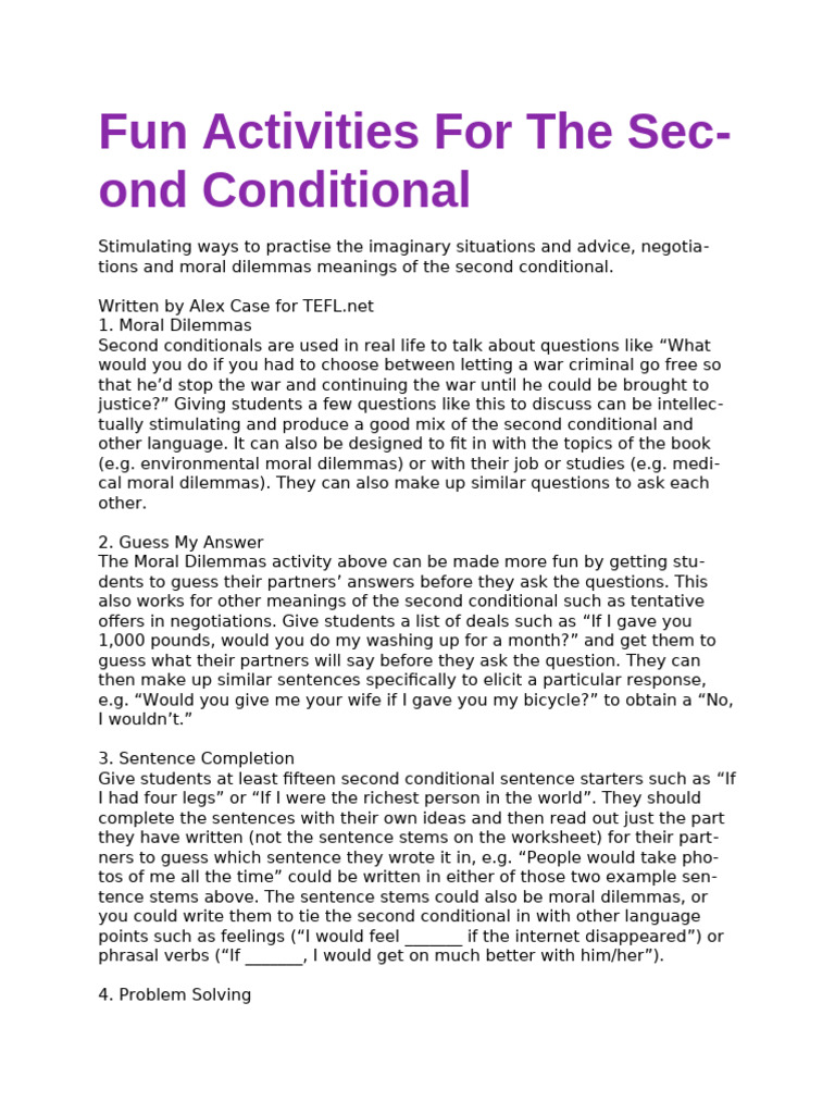 Conditional 2nd | PDF