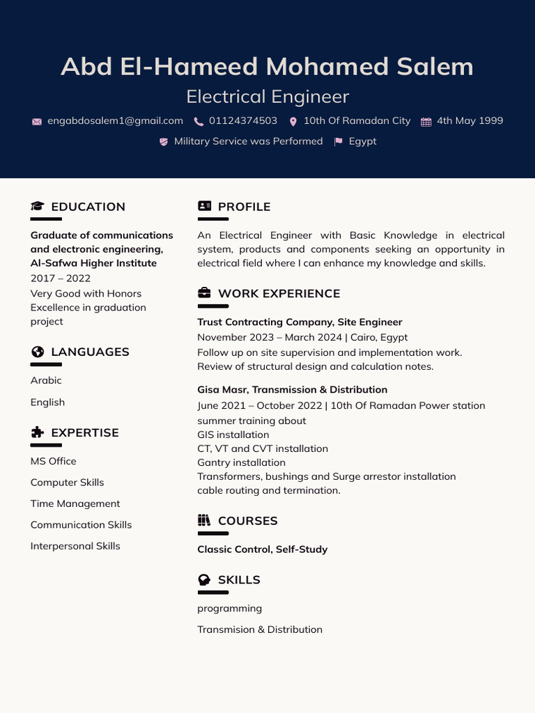 ENG Abdo CV | PDF