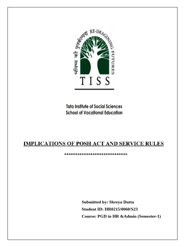 Implications of Posh Act & Service Rule | PDF