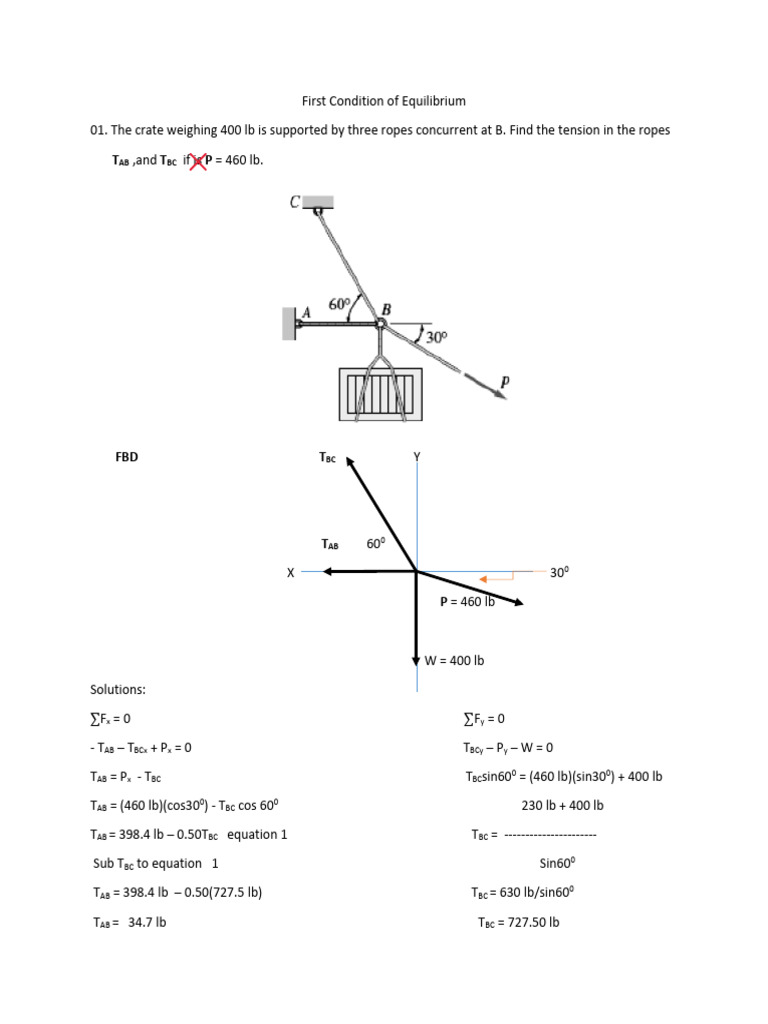 1st Cond of Eq. Example | PDF
