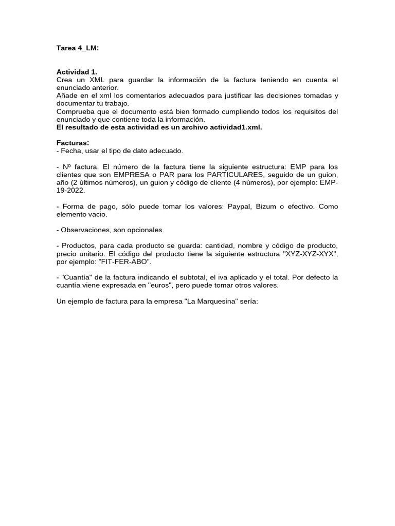 Tarea 4 | PDF | Factura | Informática