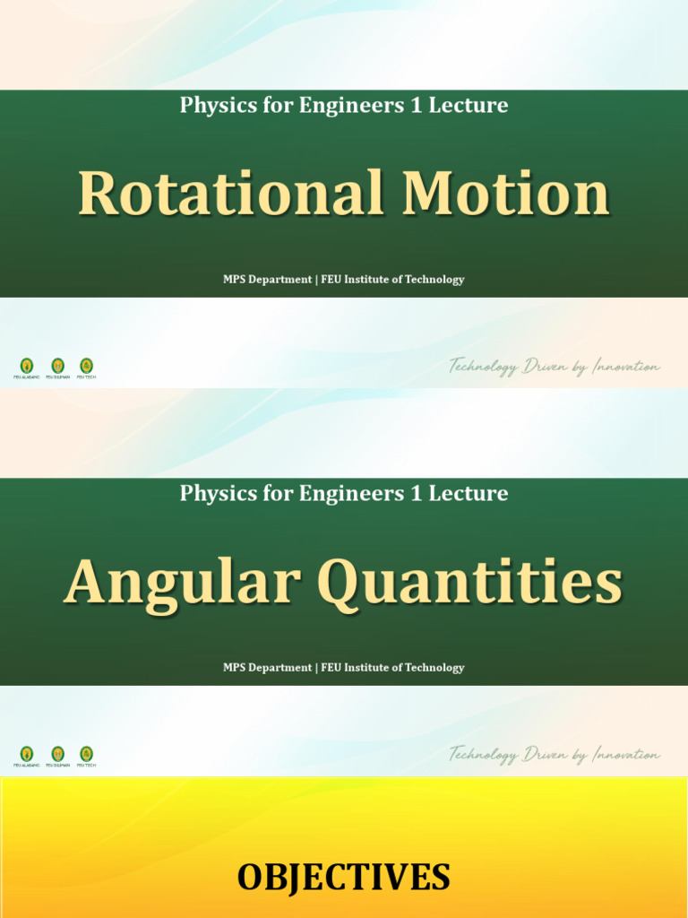 (M8-MAIN) Rotational Motion | PDF