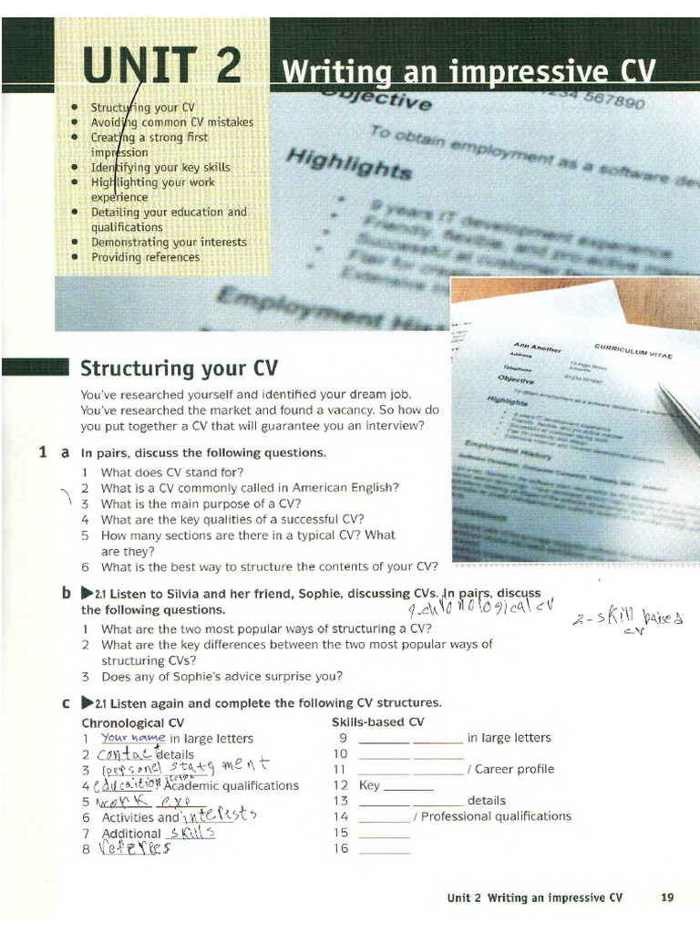 Writing a CV | PDF