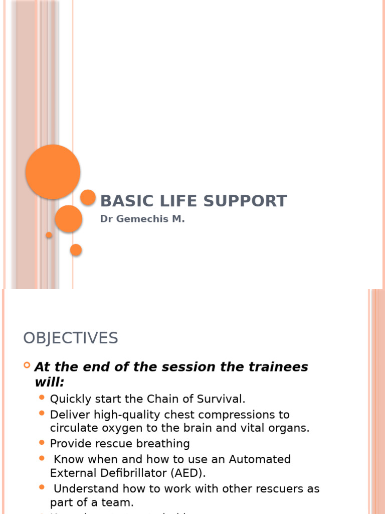 Basic Life Support: DR Gemechis M | PDF
