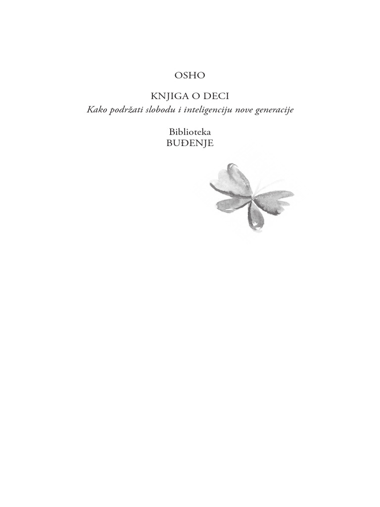 Knjiga o Deci - Autor Osho Nekoliko Strana | PDF