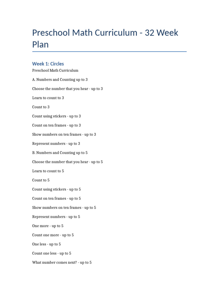 Preschool_Math_Curriculum_32_Week_Plan | PDF