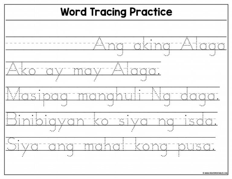 Word - Tracing - Practice 8175 191B 772B | PDF