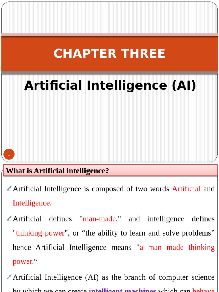 Chapter 1 Introduction To Ai | PDF