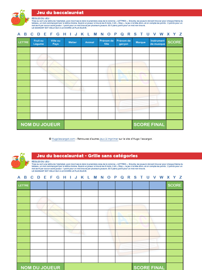 Jeu Du Baccalauréat | PDF