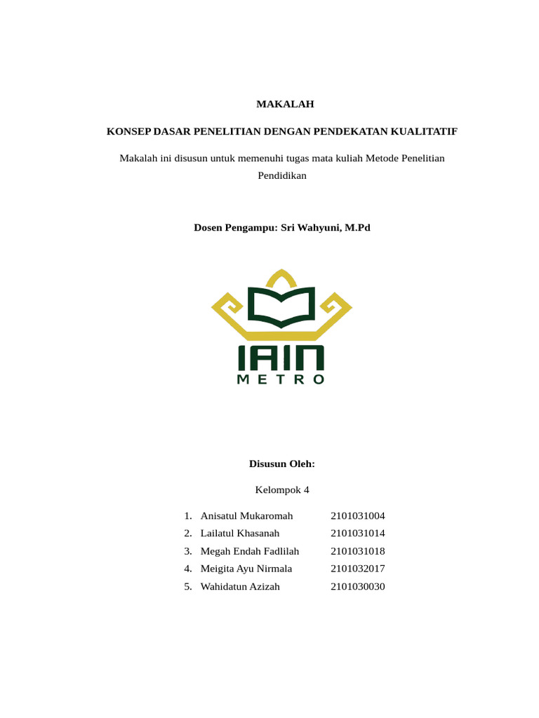 Makalah Kel 4 Metopen | PDF