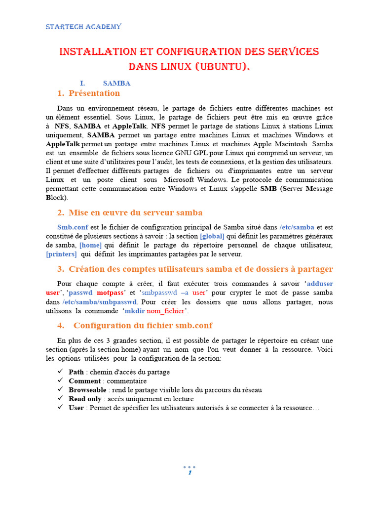 Installation Configuration Samba Linux Pdf