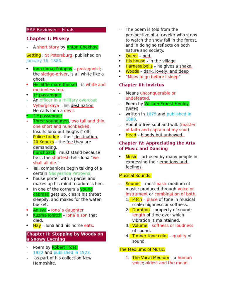 AAP Reviewer - Finals | PDF