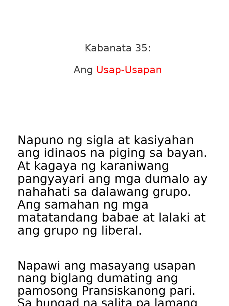 Kabanata 35 Noli Me Tangere | PDF