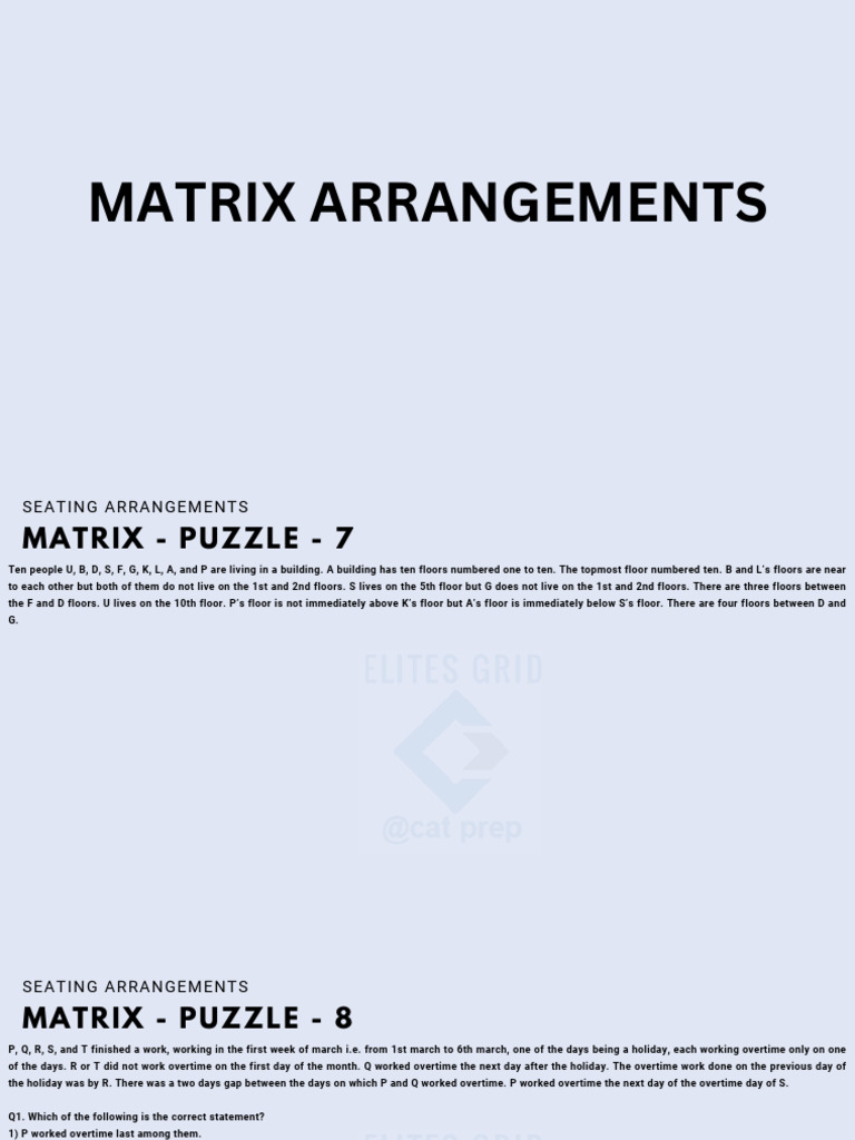 Matrix - Class 2 | PDF