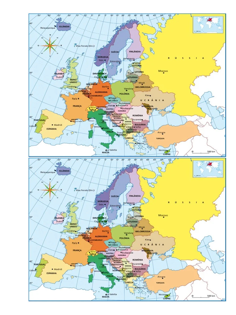Mapa Politico Da Europa | PDF
