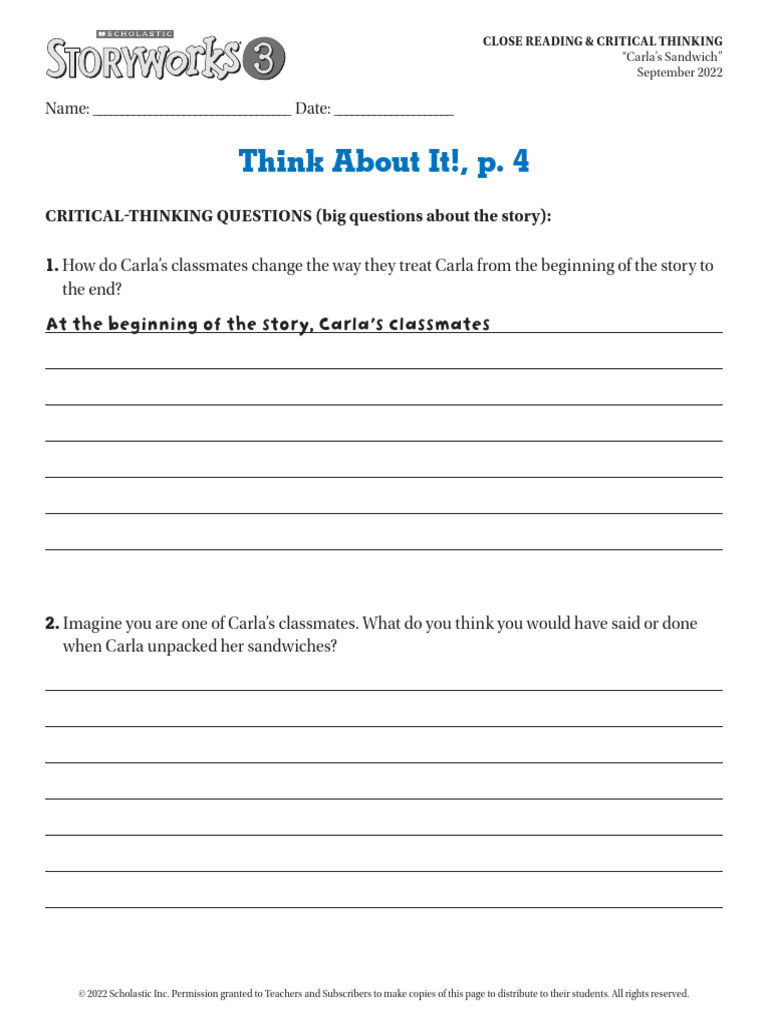Carla's Sandwich | PDF