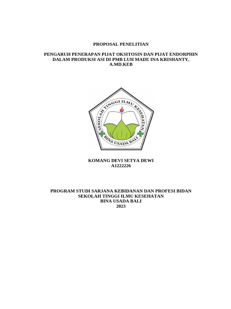 Proposal Komang Devi Setya Dewi, Bab1 (Revisi2) | PDF