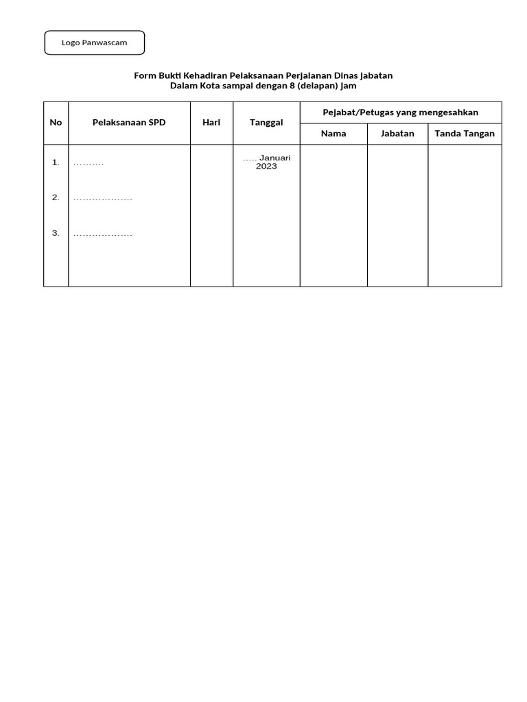 Bukti Kehadiran | PDF