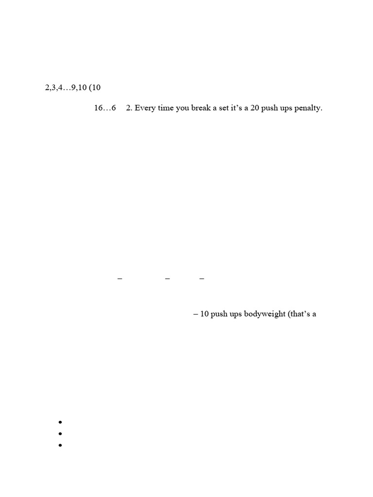 1 Week Workout Program | PDF