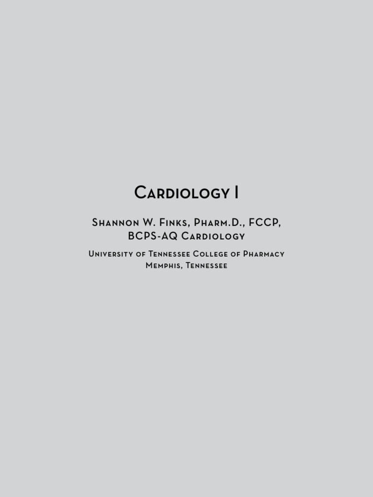 Cardiology I | PDF