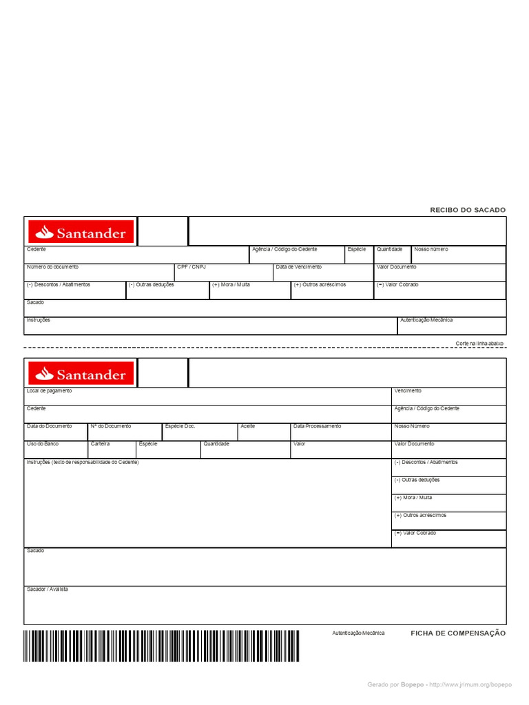 P Boleto Santander | PDF