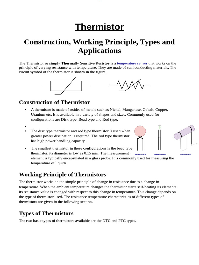 Thermistor 1 | PDF