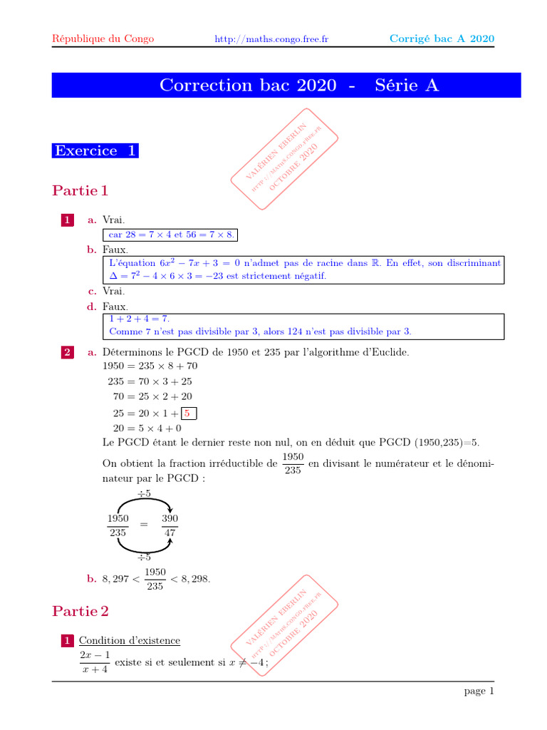 2020 Cor Bac A | PDF