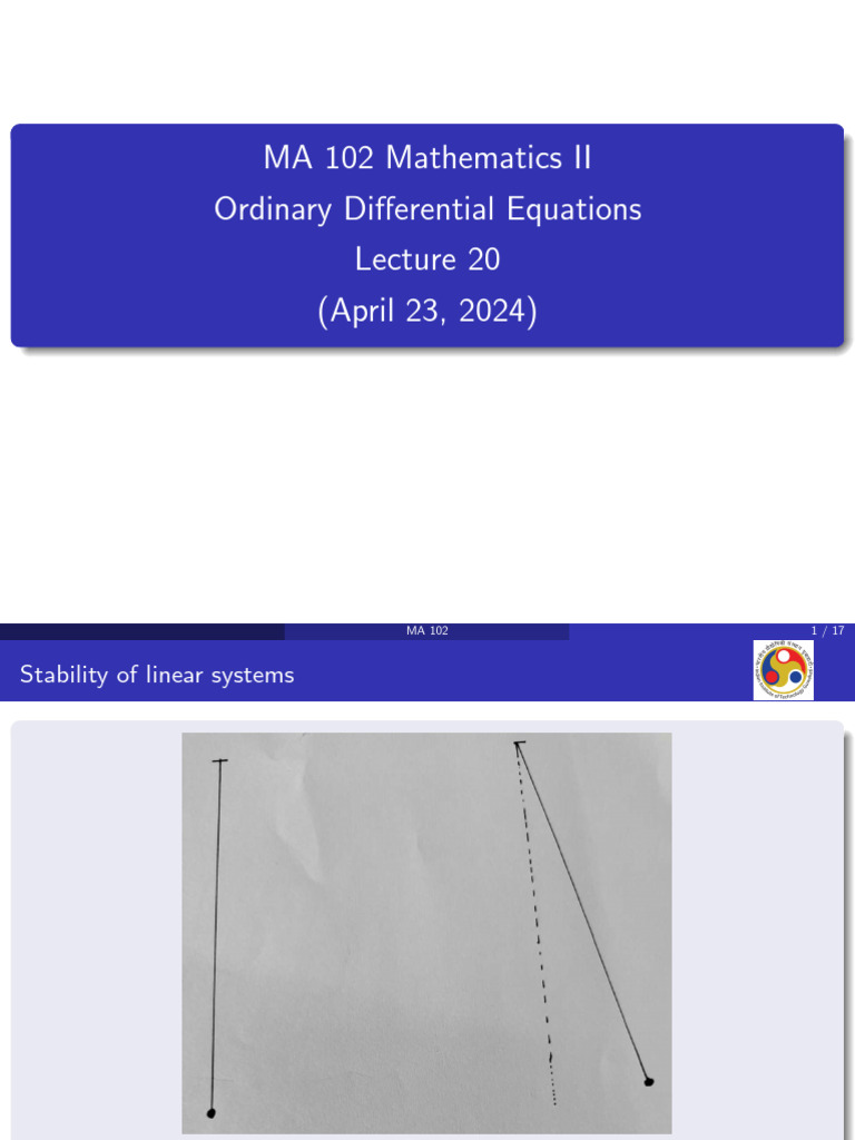 MA102 Lec20 Handout | PDF