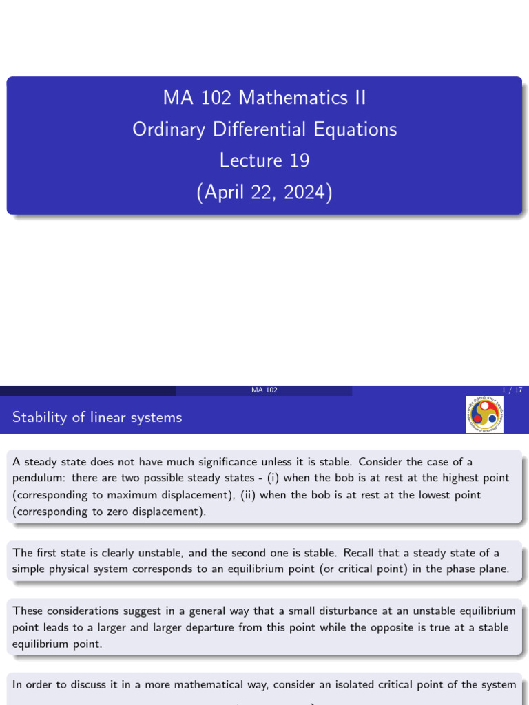 MA102 Lec19 Handout | PDF