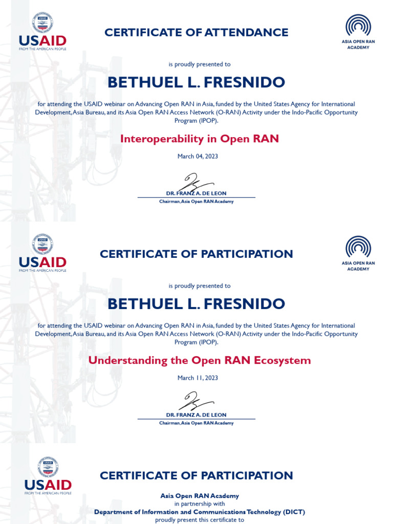 training certificates | PDF training certificates | PDF