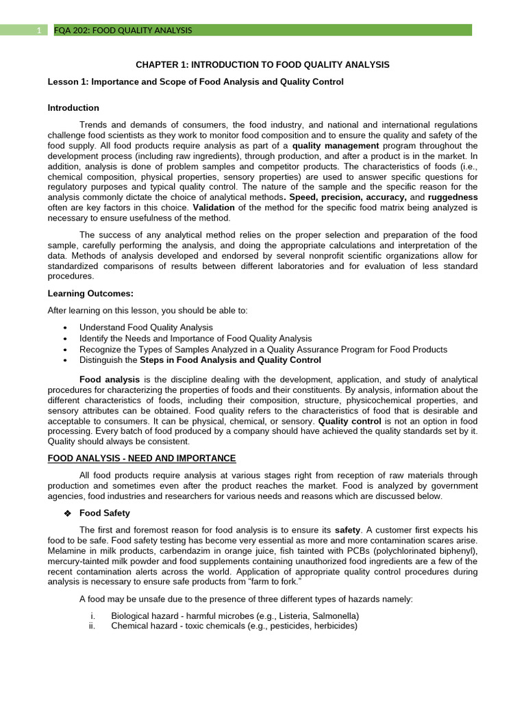 Fqa Module 1 | PDF