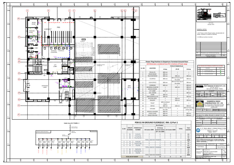 Departure Terminal-Ground FLR - Power Layout - Part1-R1 | PDF