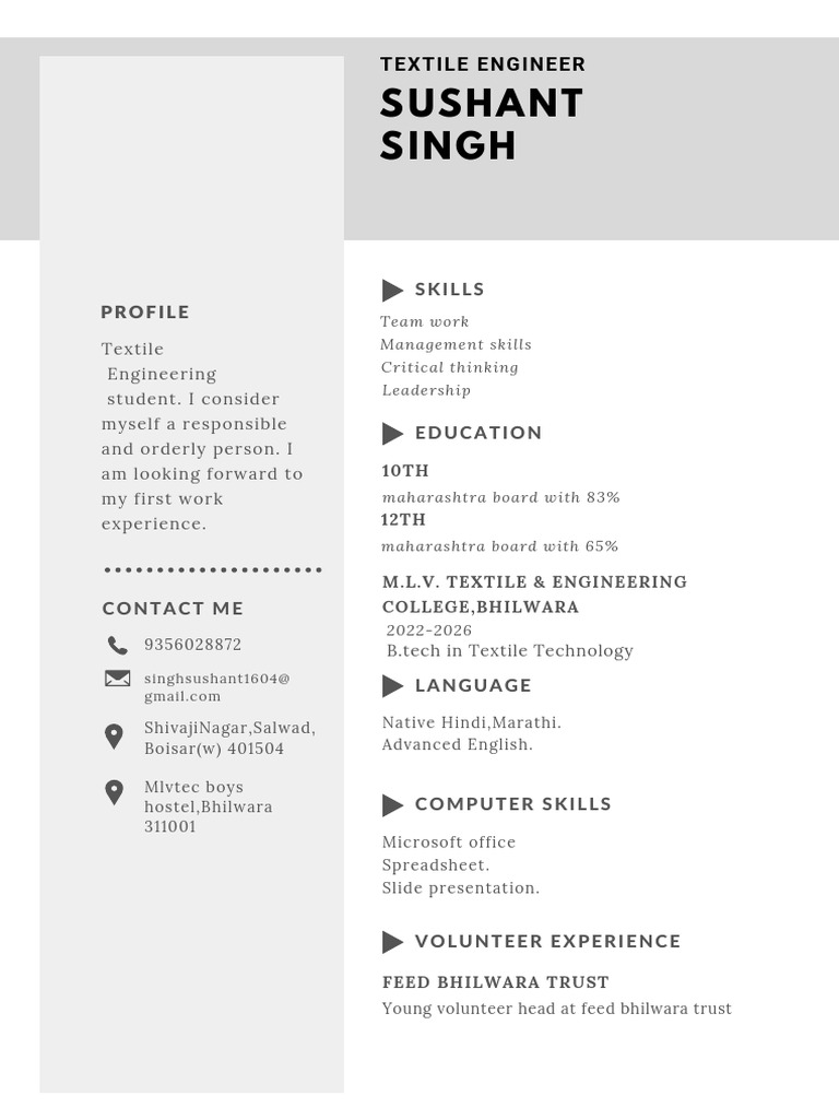Sushant Singh Resume | PDF