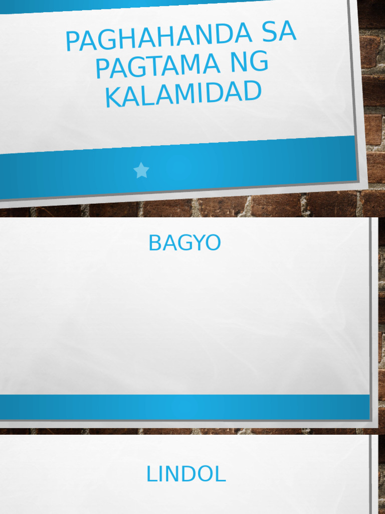 Paghahanda Sa Pagtama NG Kalamidad | PDF