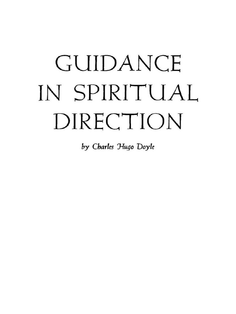 Guidance in Spiritual Direction | PDF