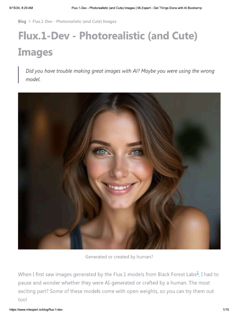 Flux.1-Dev - Photorealistic (And Cute) Images | PDF