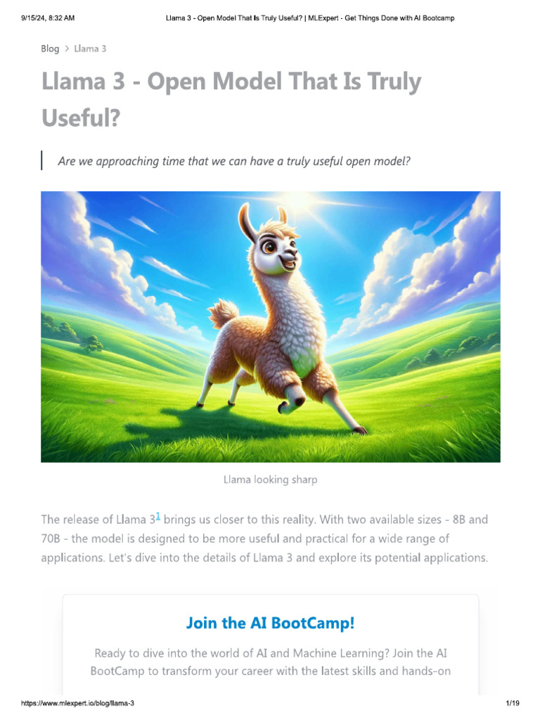 Llama 3 - Open Model That Is Truly Useful | PDF