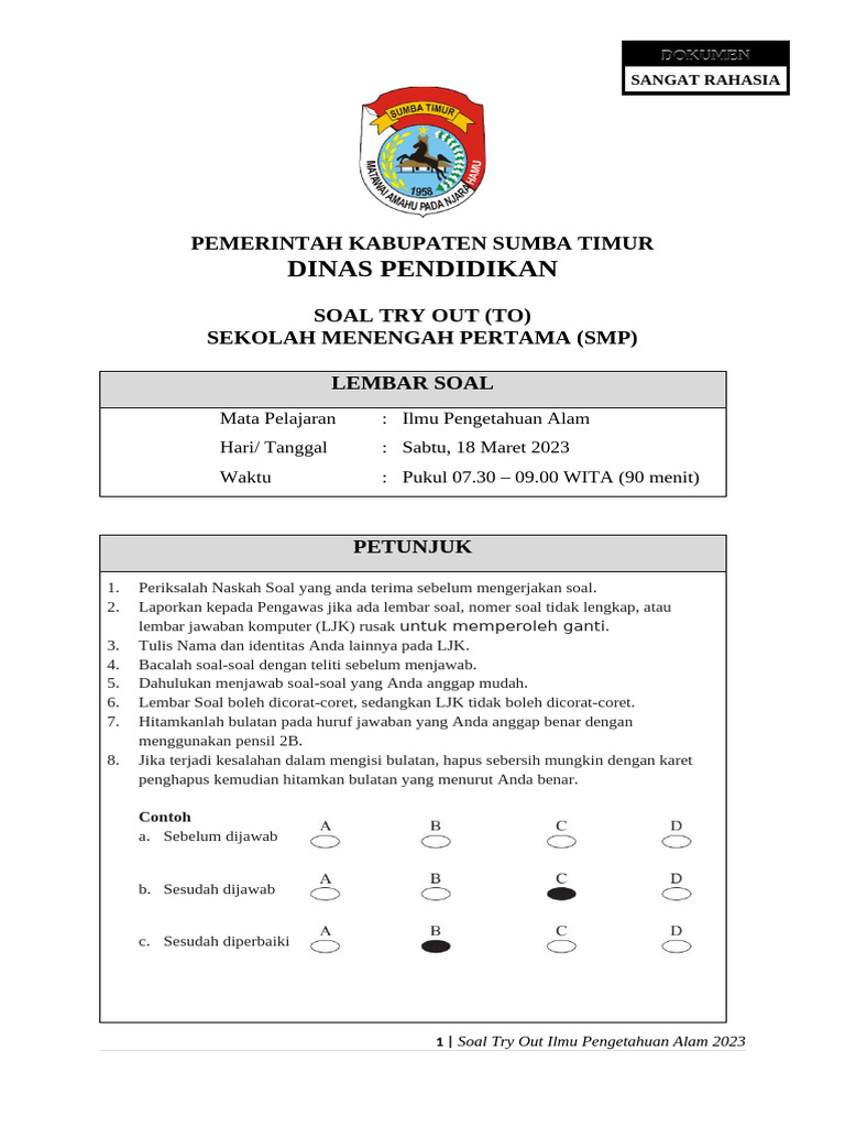 Master TO Mapel IPA TERPADU | PDF