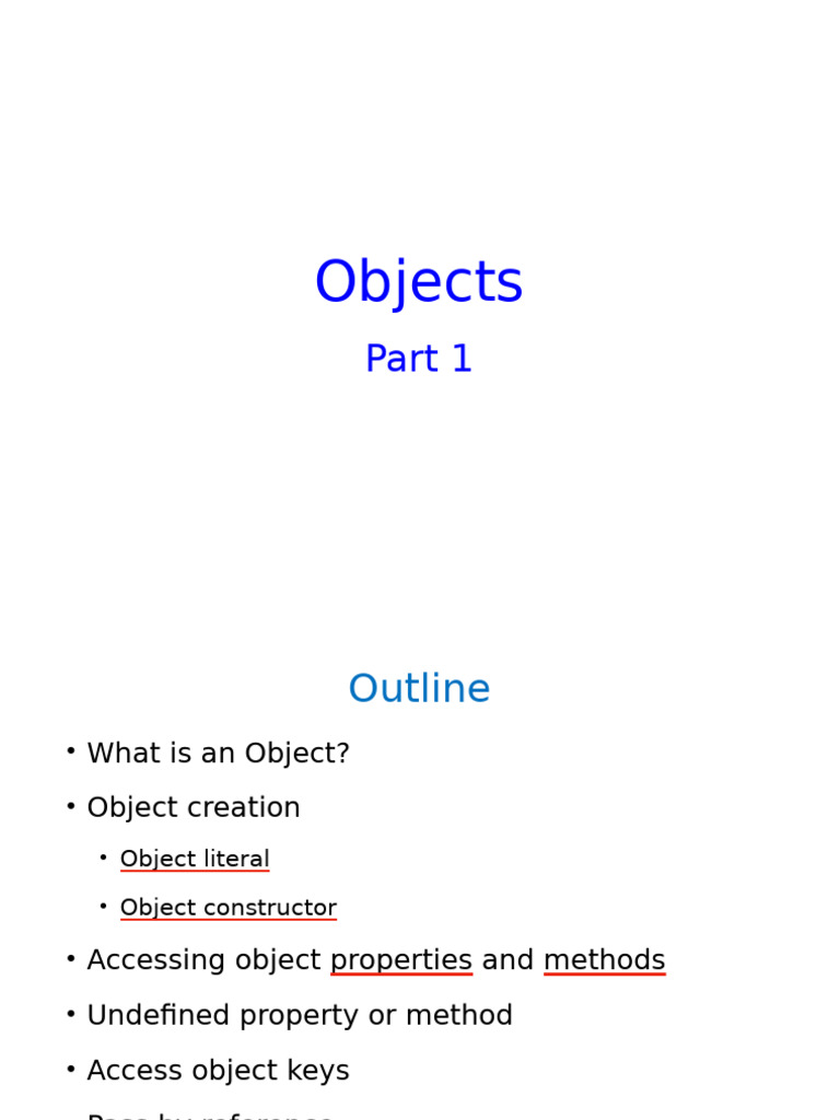 04_Objects_Part_1 | PDF