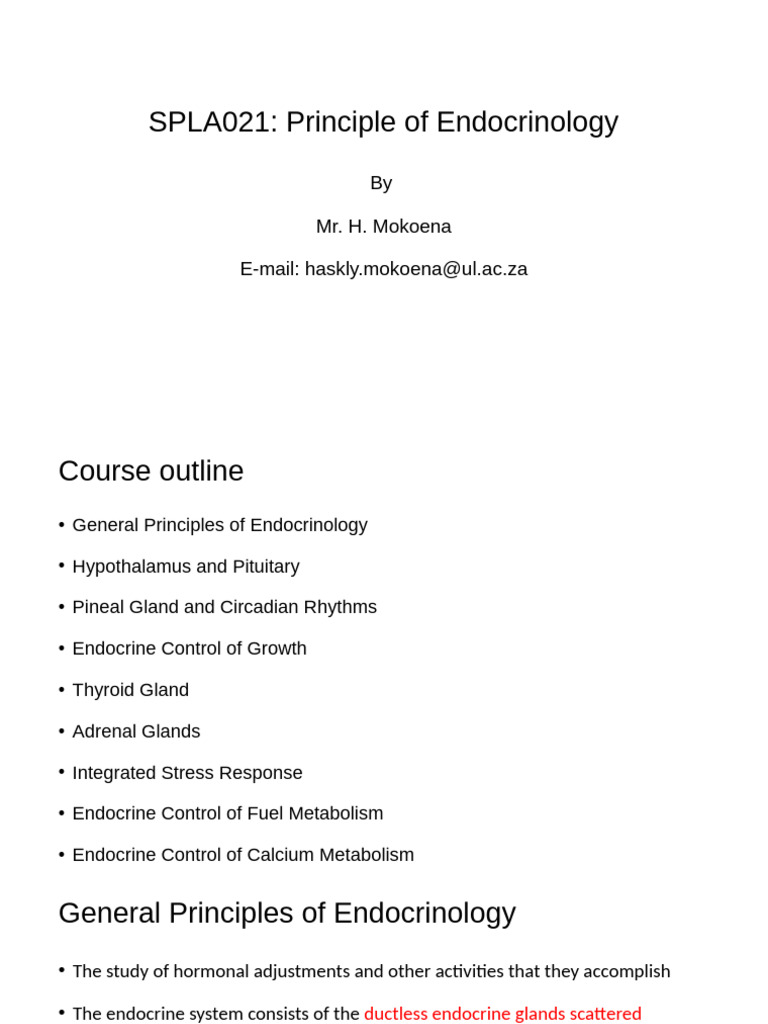 SPLA021 Endocrinology | PDF
