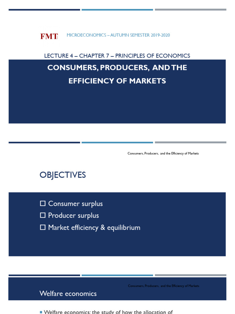 Session 4 - Consumers Producers & Market Effeciency - C7 | PDF