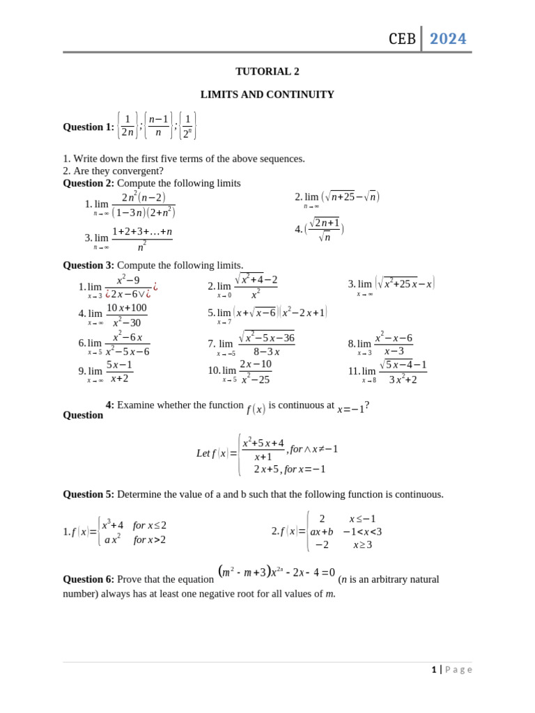 Ceb 2024 Tut 02 | PDF