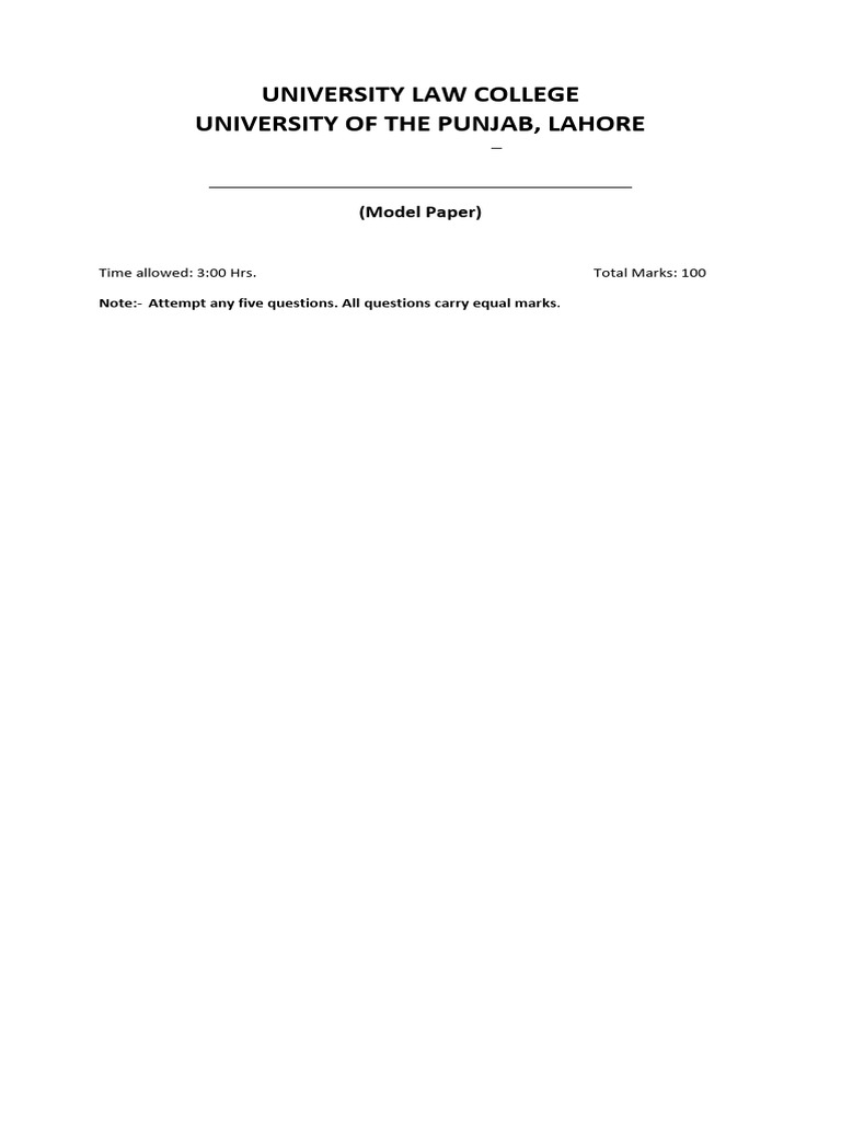 World Legal System Model Paper | PDF