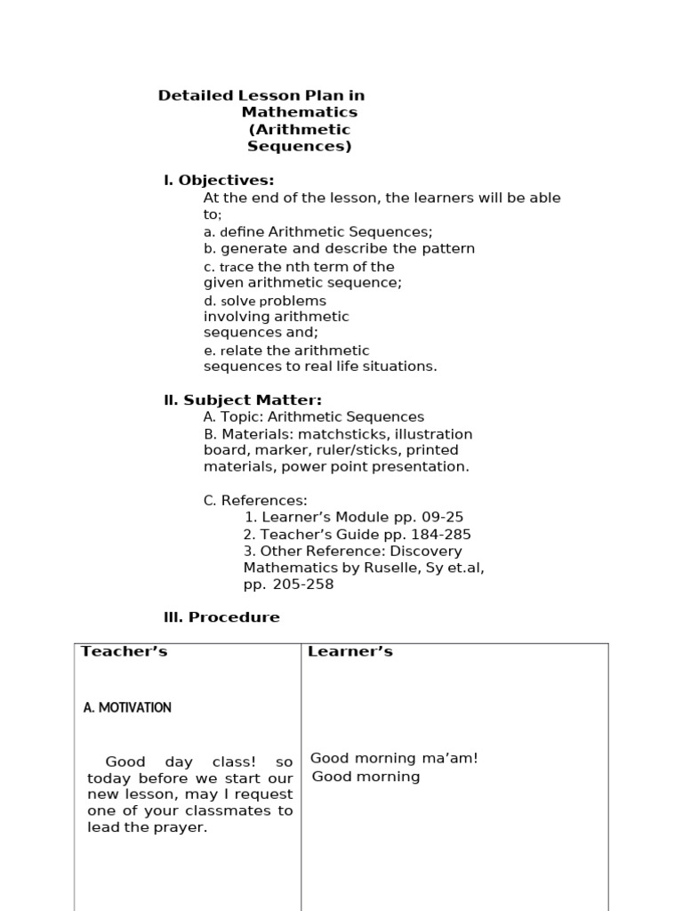Math Detailed-Lesson-Plan | PDF